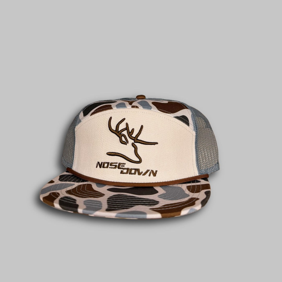7 Panel Duck Camo Embroidered – Nose Down Deer Scents